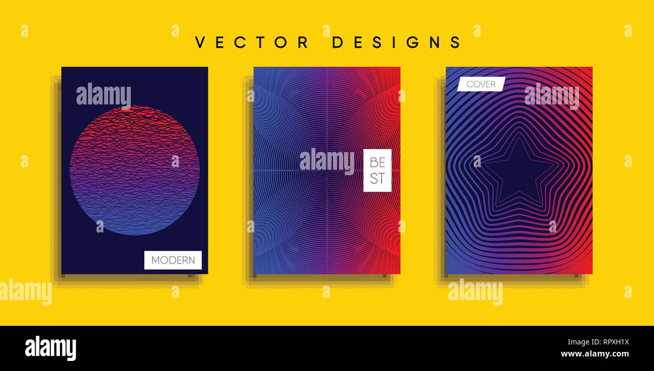 Minimal Vector cover designs. Future Poster template Stock Vector Image ...