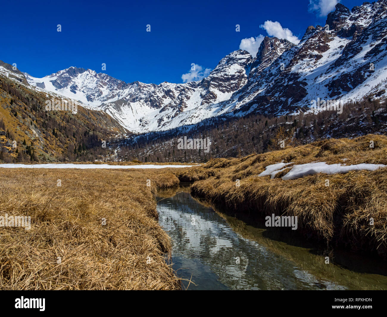 Spring tha in the alps Stock Photo - Alamy