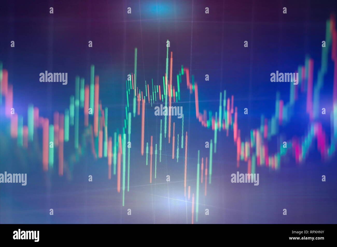Stock market graph on LED screen monitor Stock Photo - Alamy