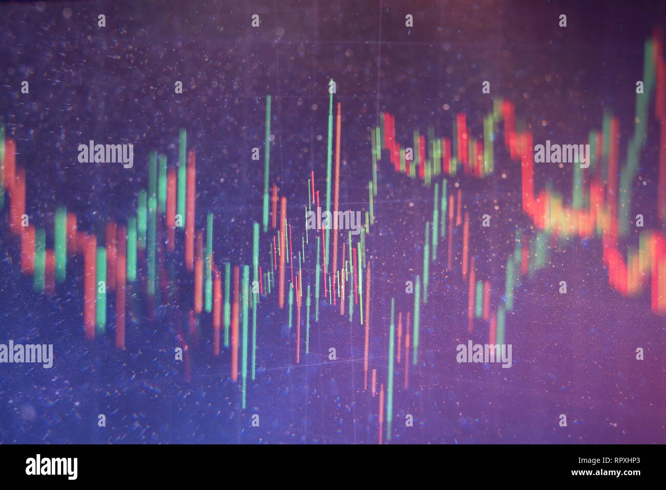 Stock market graph on LED screen monitor Stock Photo - Alamy