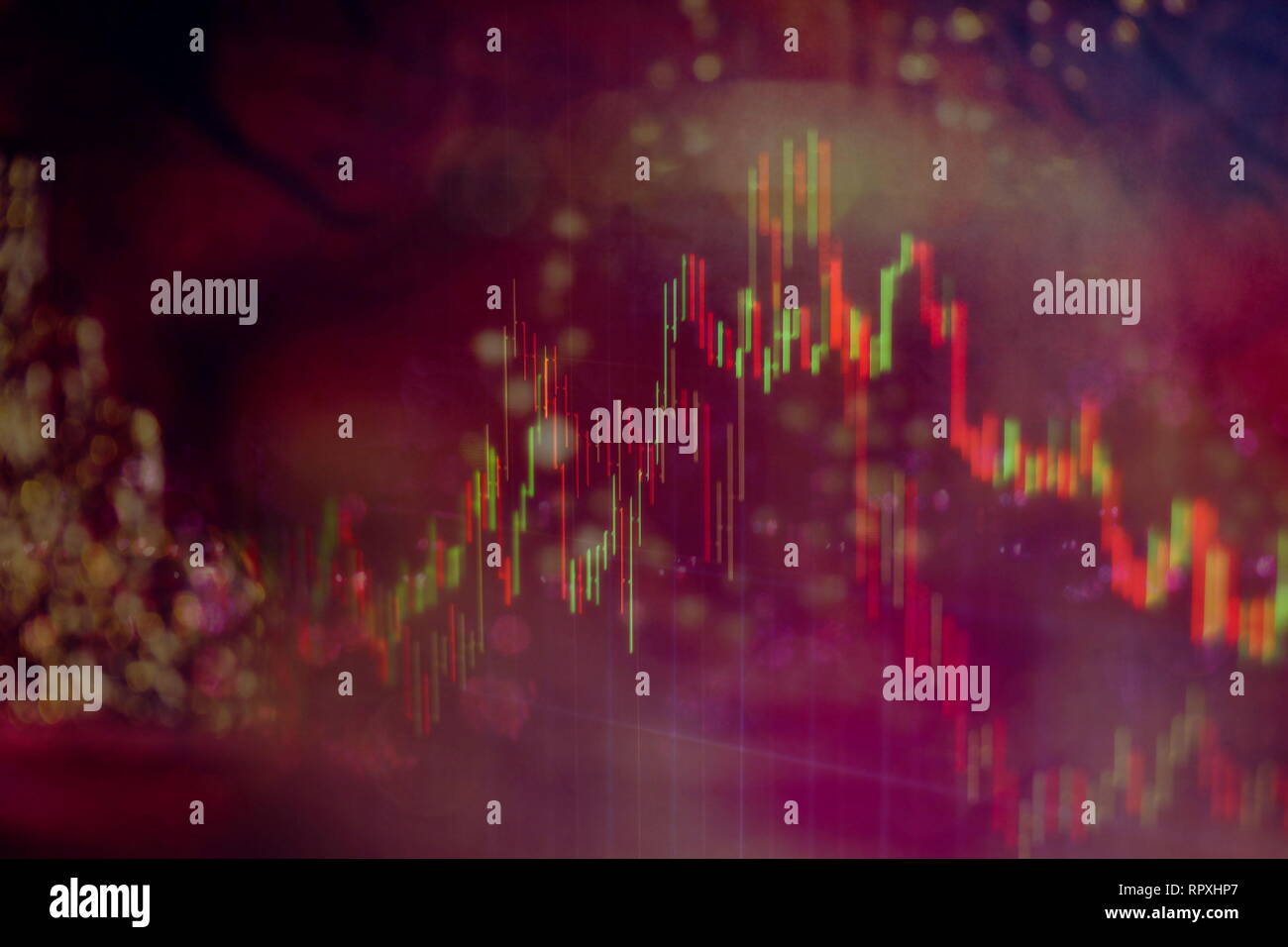 Stock market graph on LED screen monitor Stock Photo - Alamy