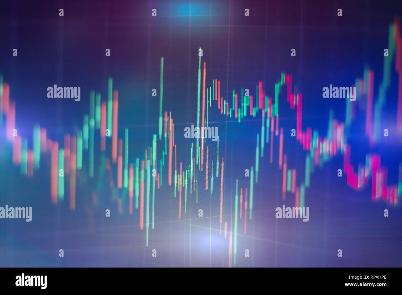 Stock market graph on LED screen monitor Stock Photo - Alamy
