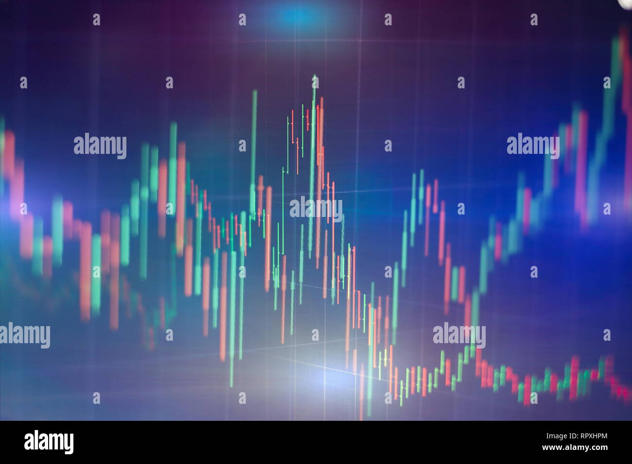 Stock market graph on LED screen monitor Stock Photo - Alamy