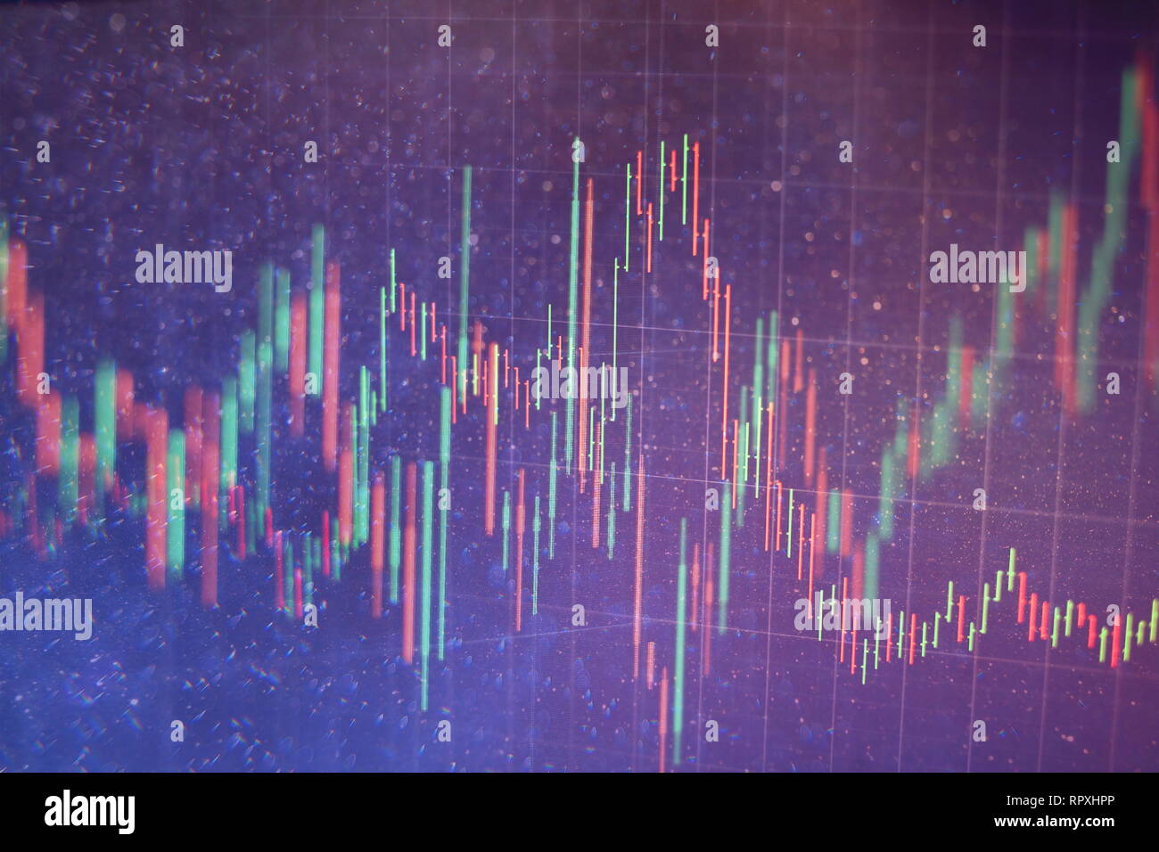 Stock market graph on LED screen monitor Stock Photo - Alamy