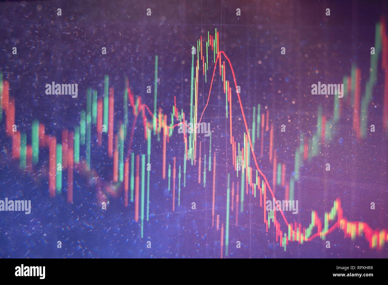 Stock market graph on LED screen monitor Stock Photo - Alamy