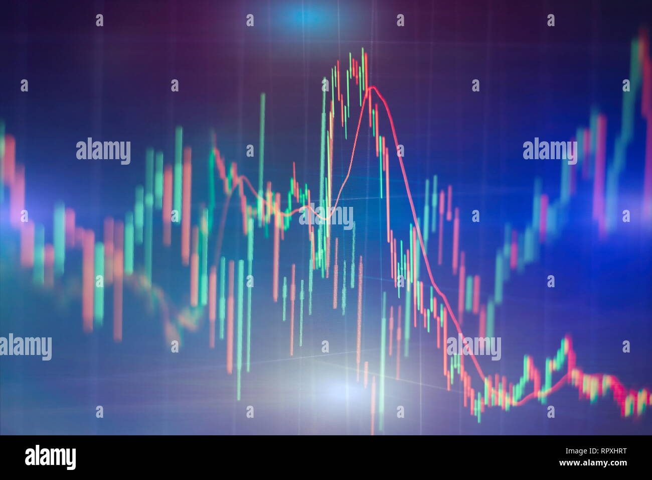 Stock market graph on LED screen monitor Stock Photo - Alamy