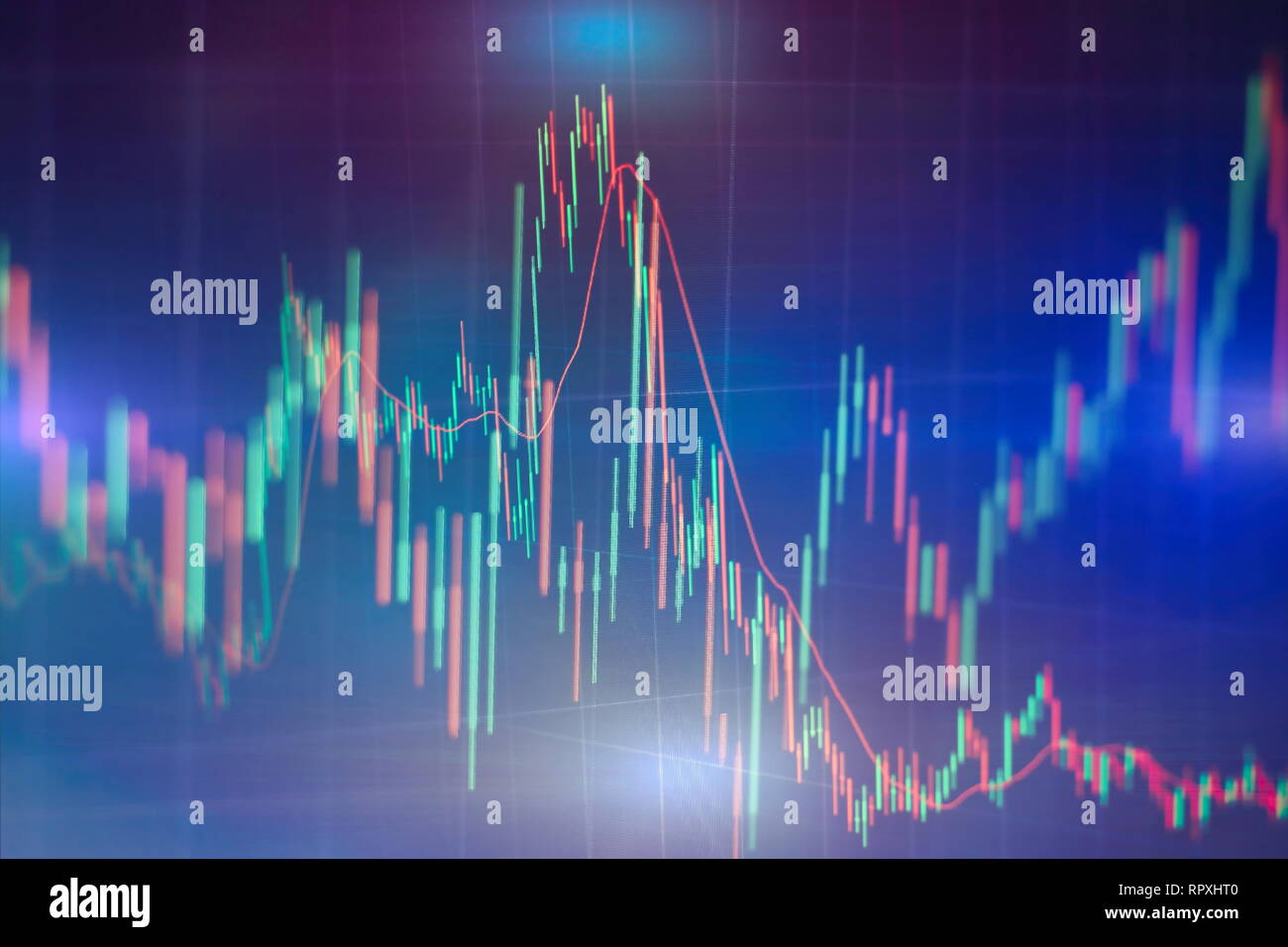 Stock market graph on LED screen monitor Stock Photo - Alamy