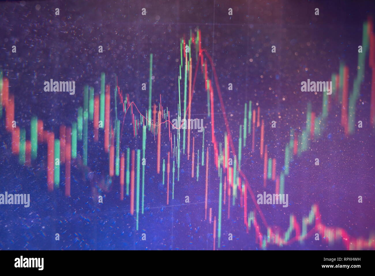 Stock market graph on LED screen monitor Stock Photo - Alamy