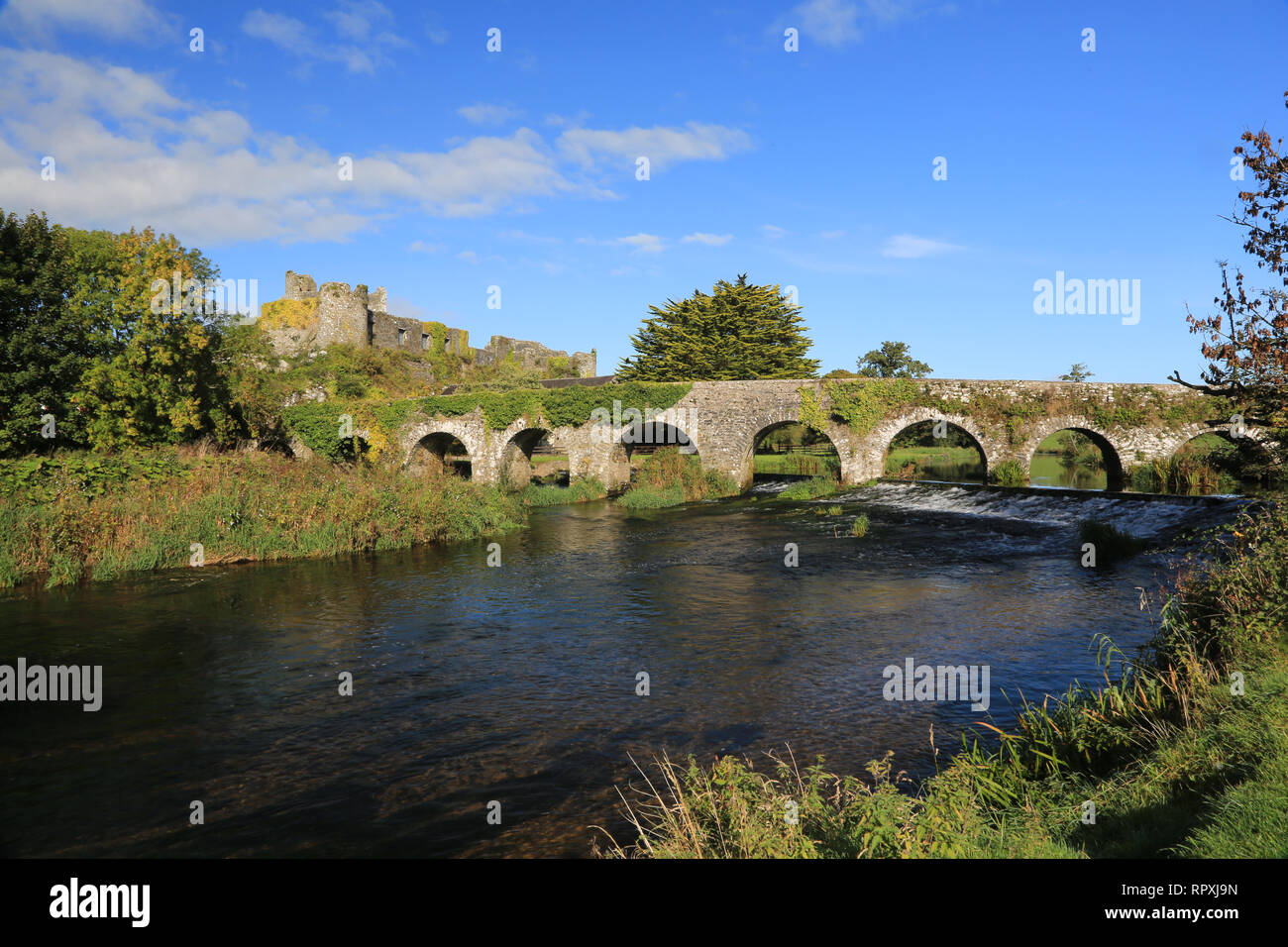 old disused mill on river funchion, county cork, ireland Stock Photo ...