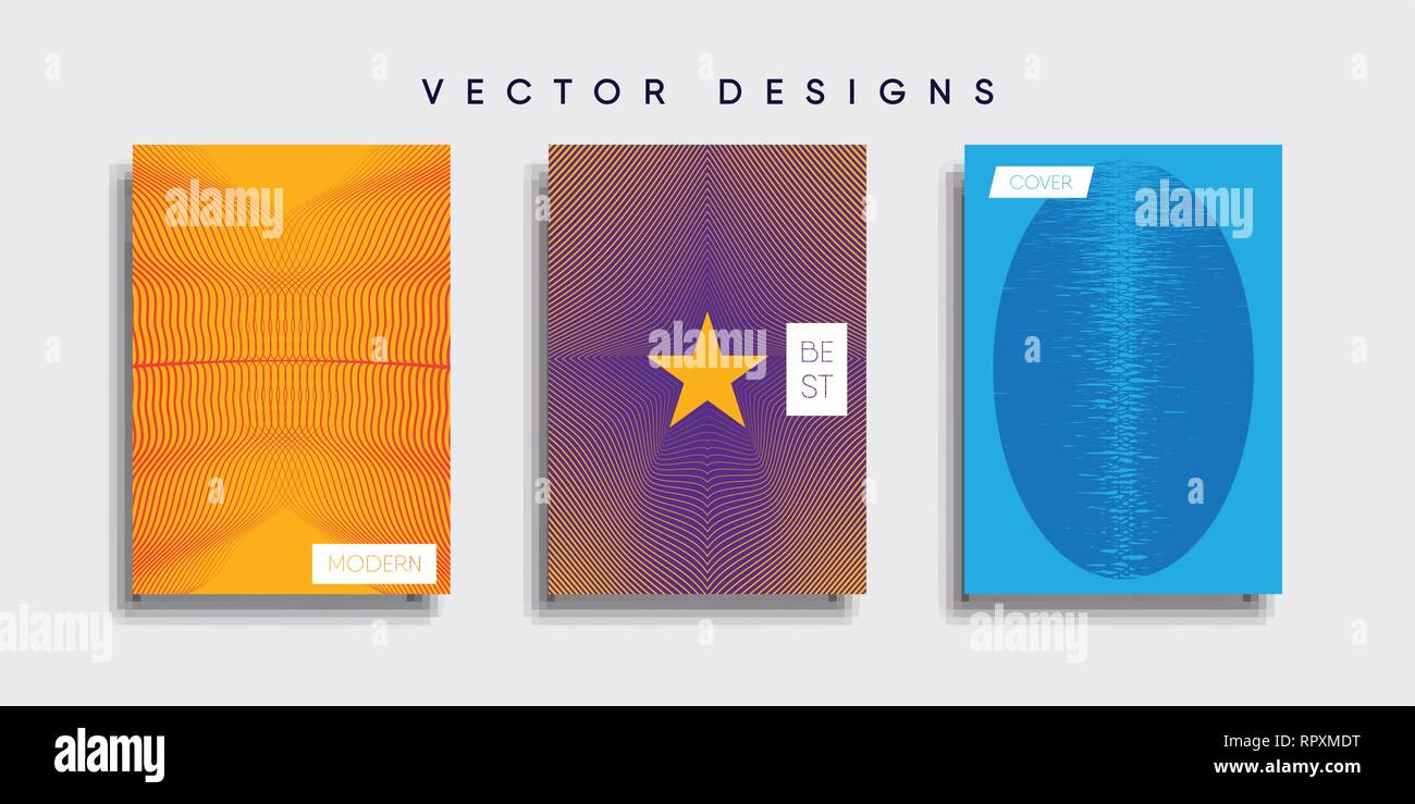 Minimal Vector cover designs. Future Poster template Stock Vector Image ...