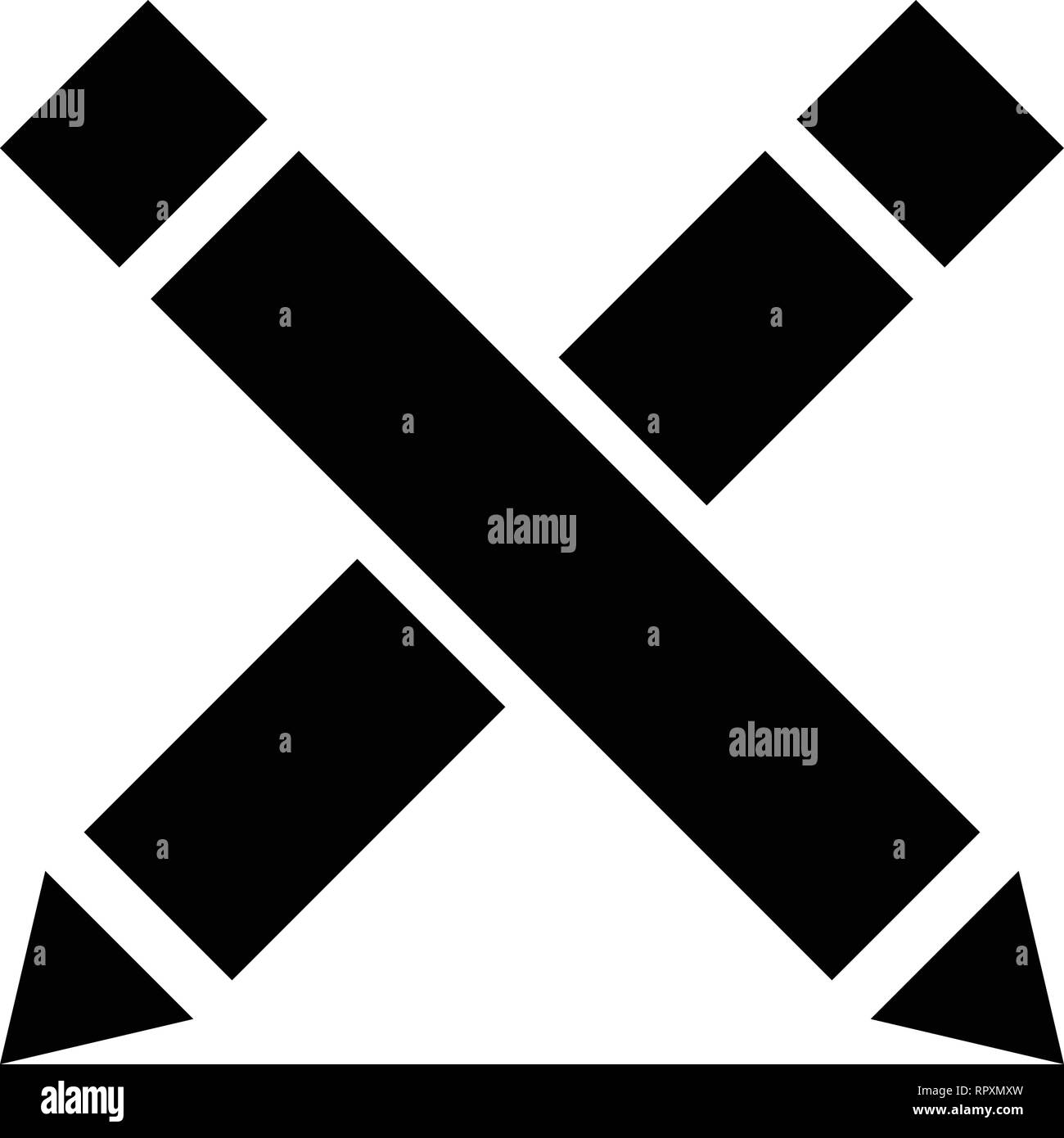 Pencil icon, symbol for Office, school, art, stationary concepts Stock ...