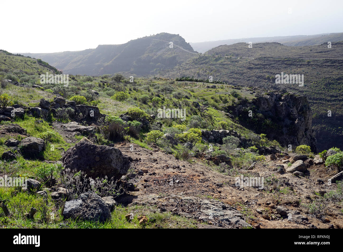 Trail on the slope of mount Stock Photo - Alamy