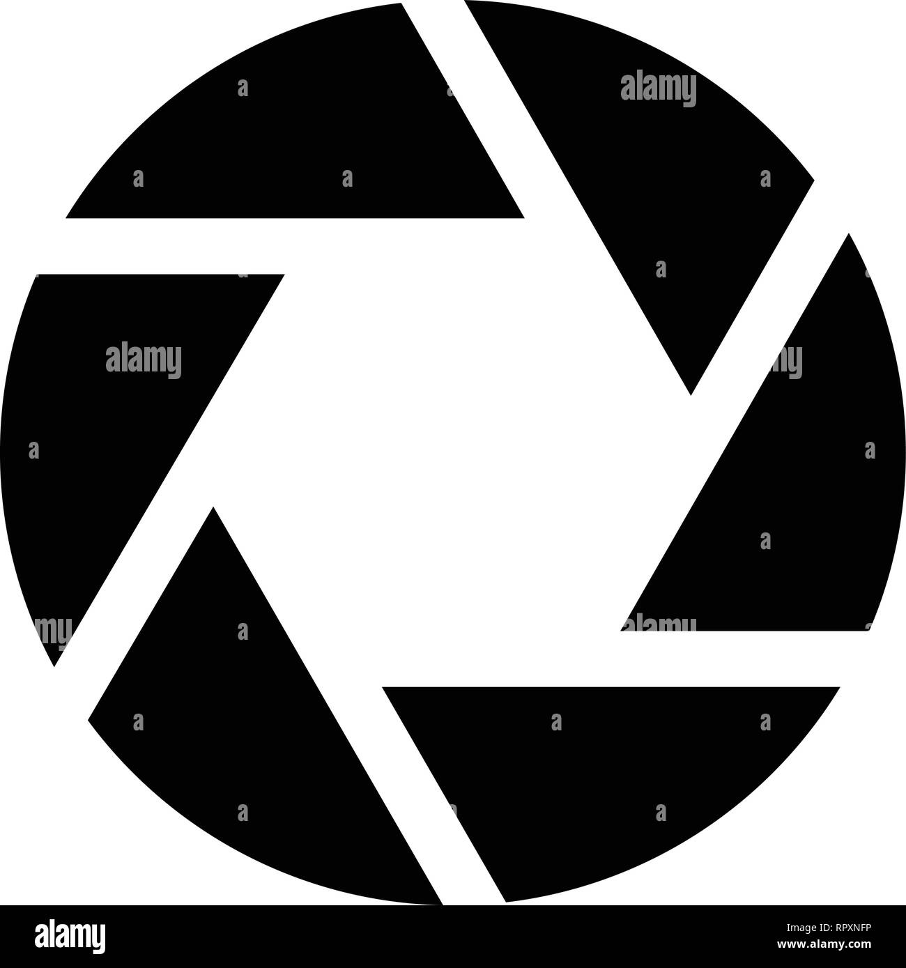 Diaphragm, camera lens symbol. Photographing, movie making concepts ...
