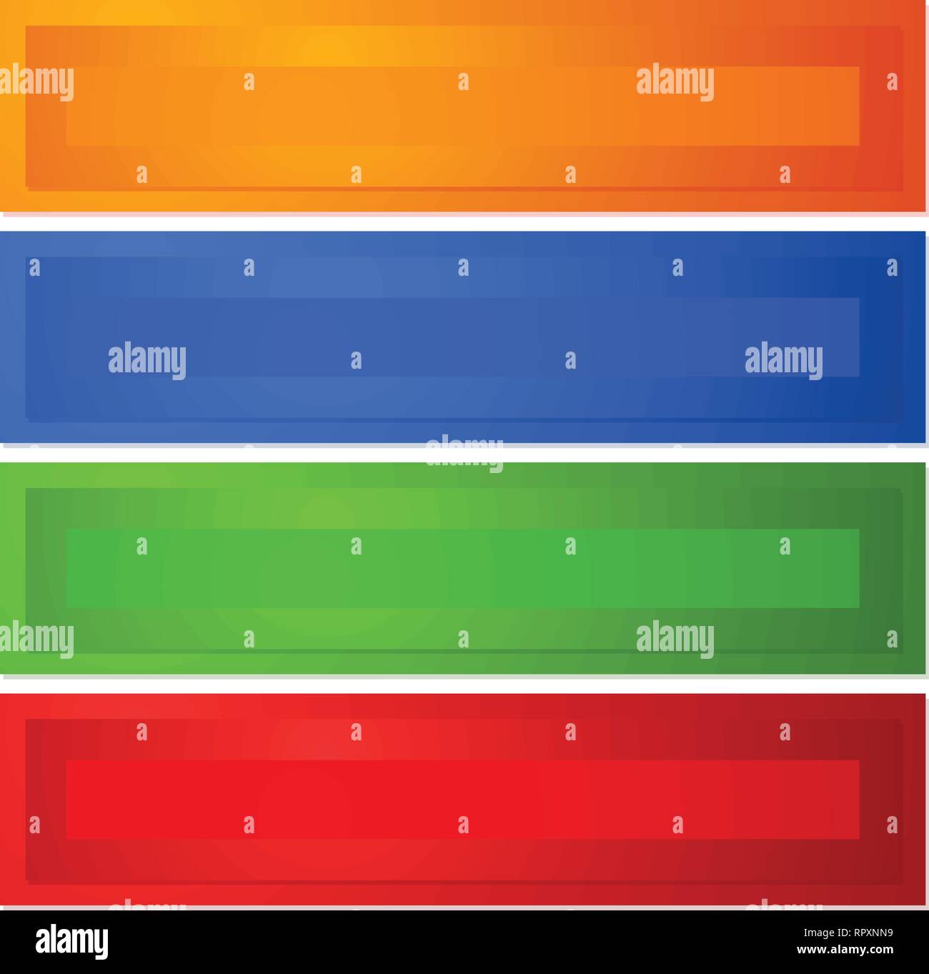 Horizontal buttons with bevel effect in 4 color Stock Vector Image ...