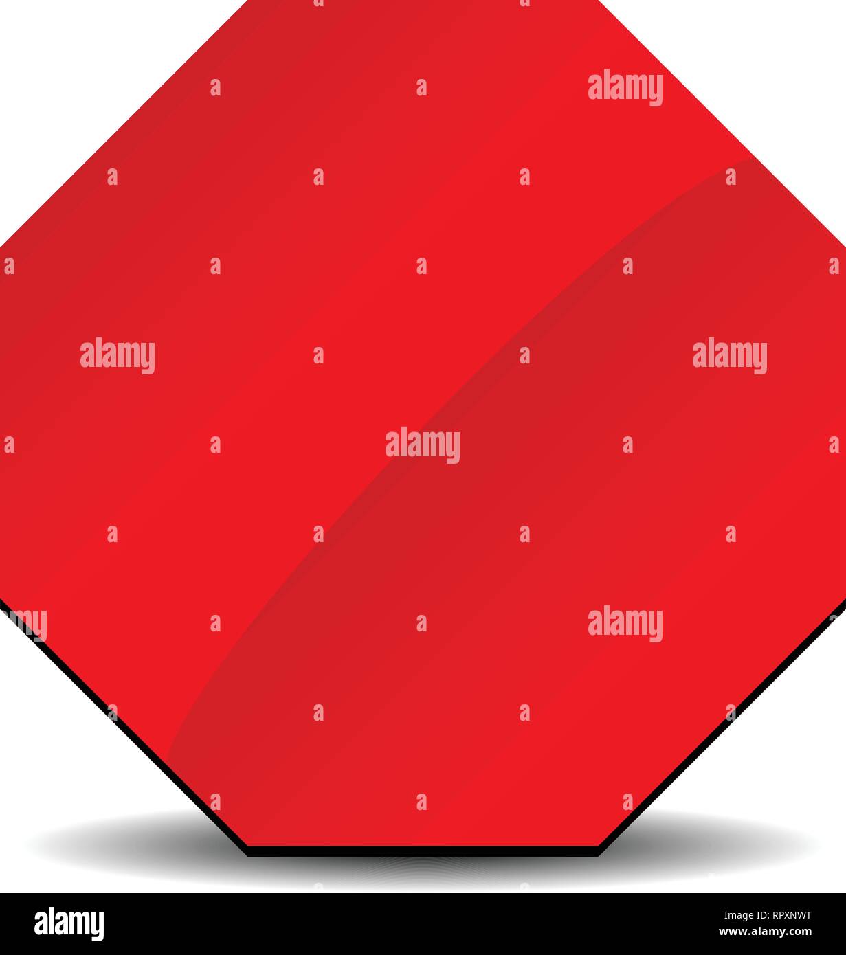 Red road sign, stop sign clip-art on white Stock Vector Image & Art - Alamy