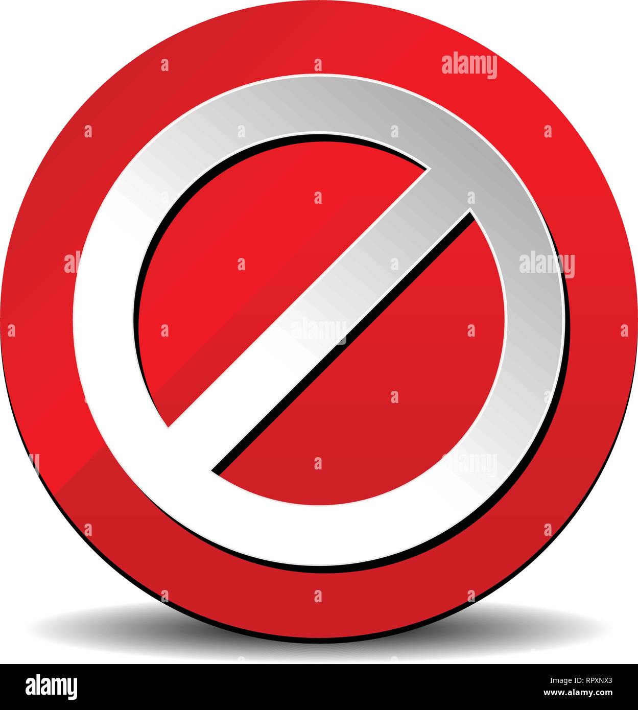 Red road sign, stop sign clip-art on white Stock Vector Image & Art - Alamy