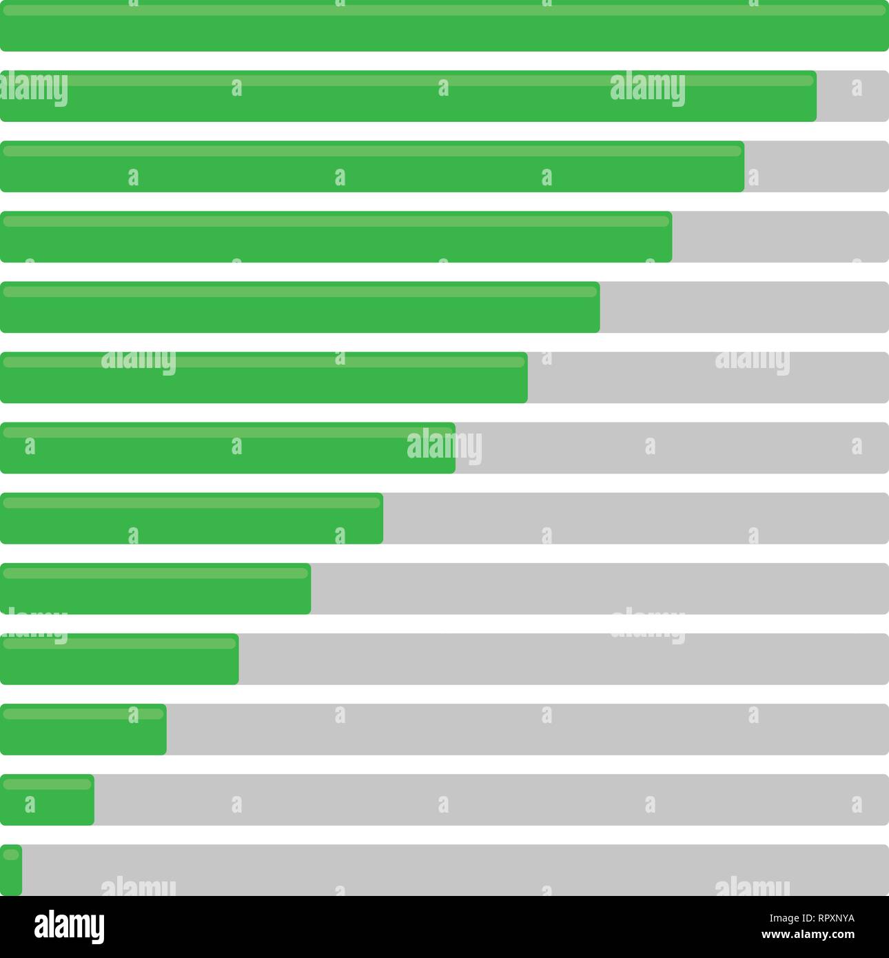 Progress Bars Set At Different Levels Progress Loading Bars Elements