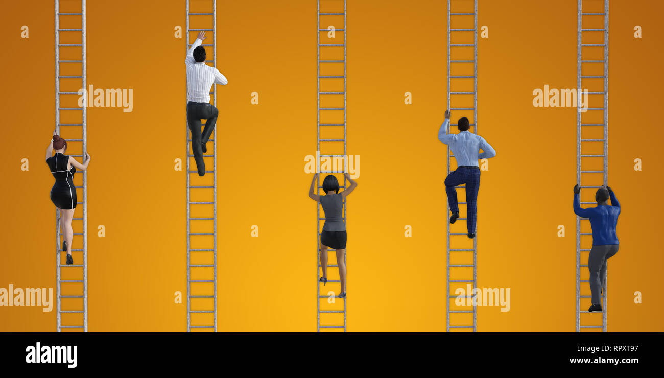 Climb the Corporate Ladder as a Business Concept Stock Photo - Alamy