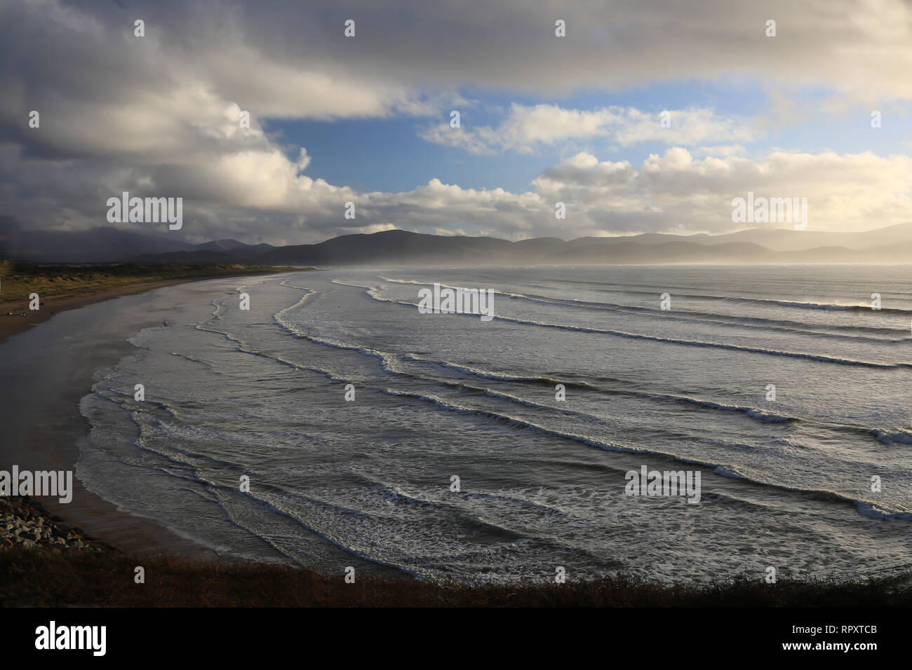 wild atlantic way seascapes with storm effects on the irish coast, inch ...