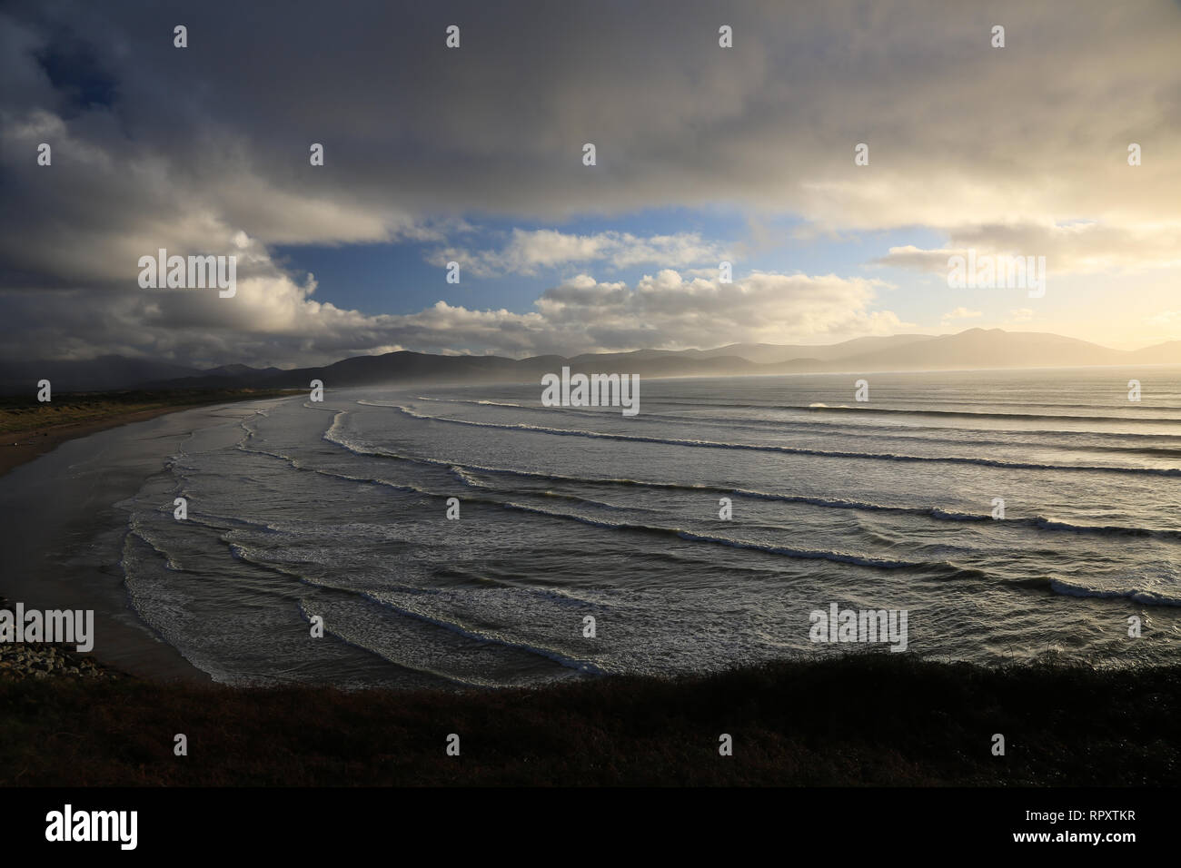 wild atlantic way seascapes with storm effects on the irish coast, inch ...