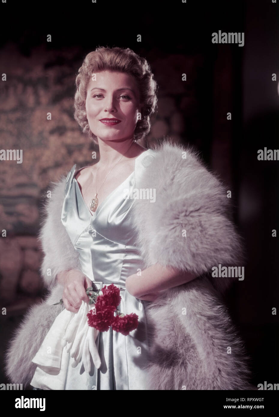 Die deutsche Schauspielerin Winnie Markus, 1959/1960. German actress ...