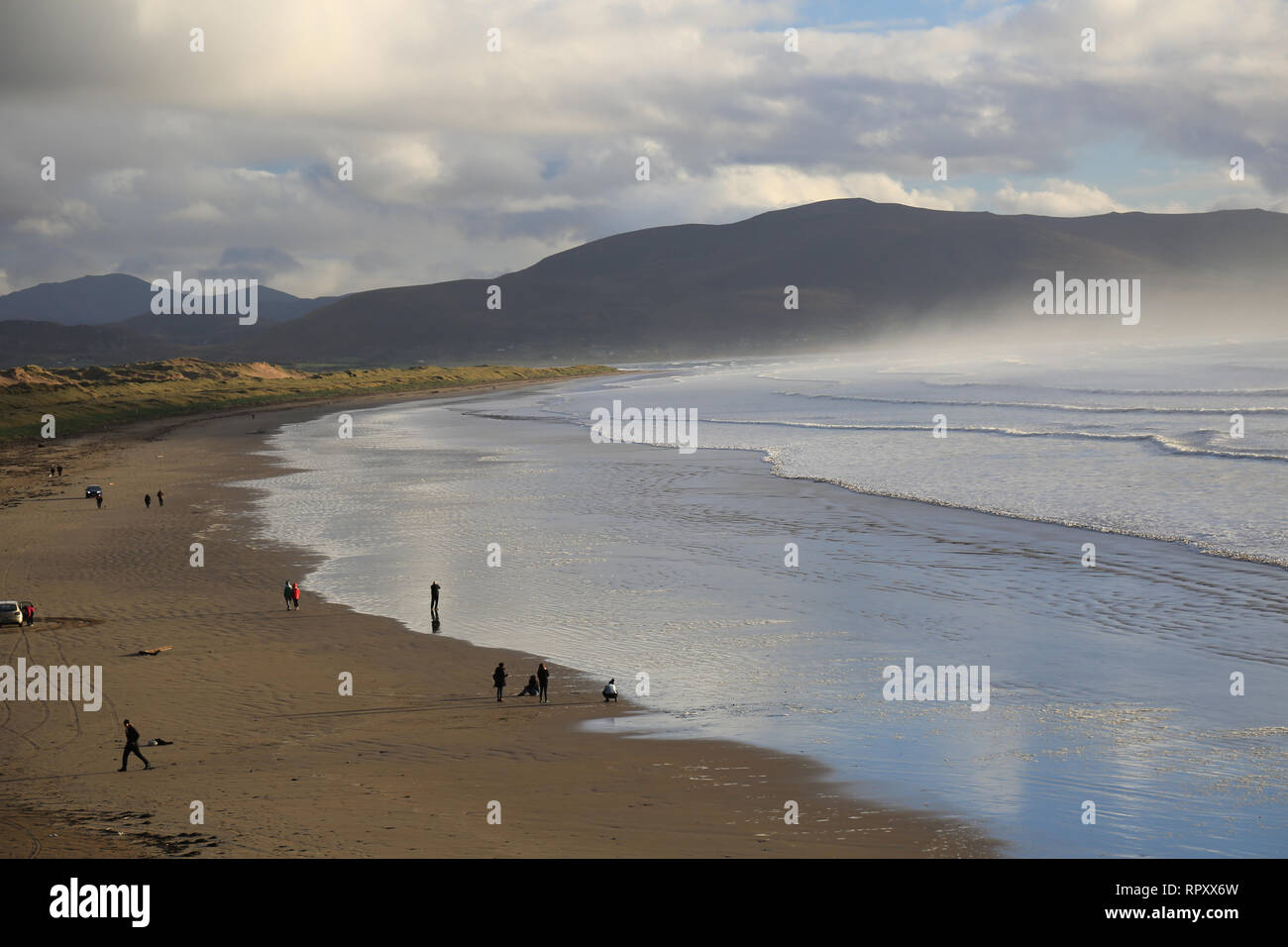 wild atlantic way seascapes with storm effects on the irish coast, inch ...