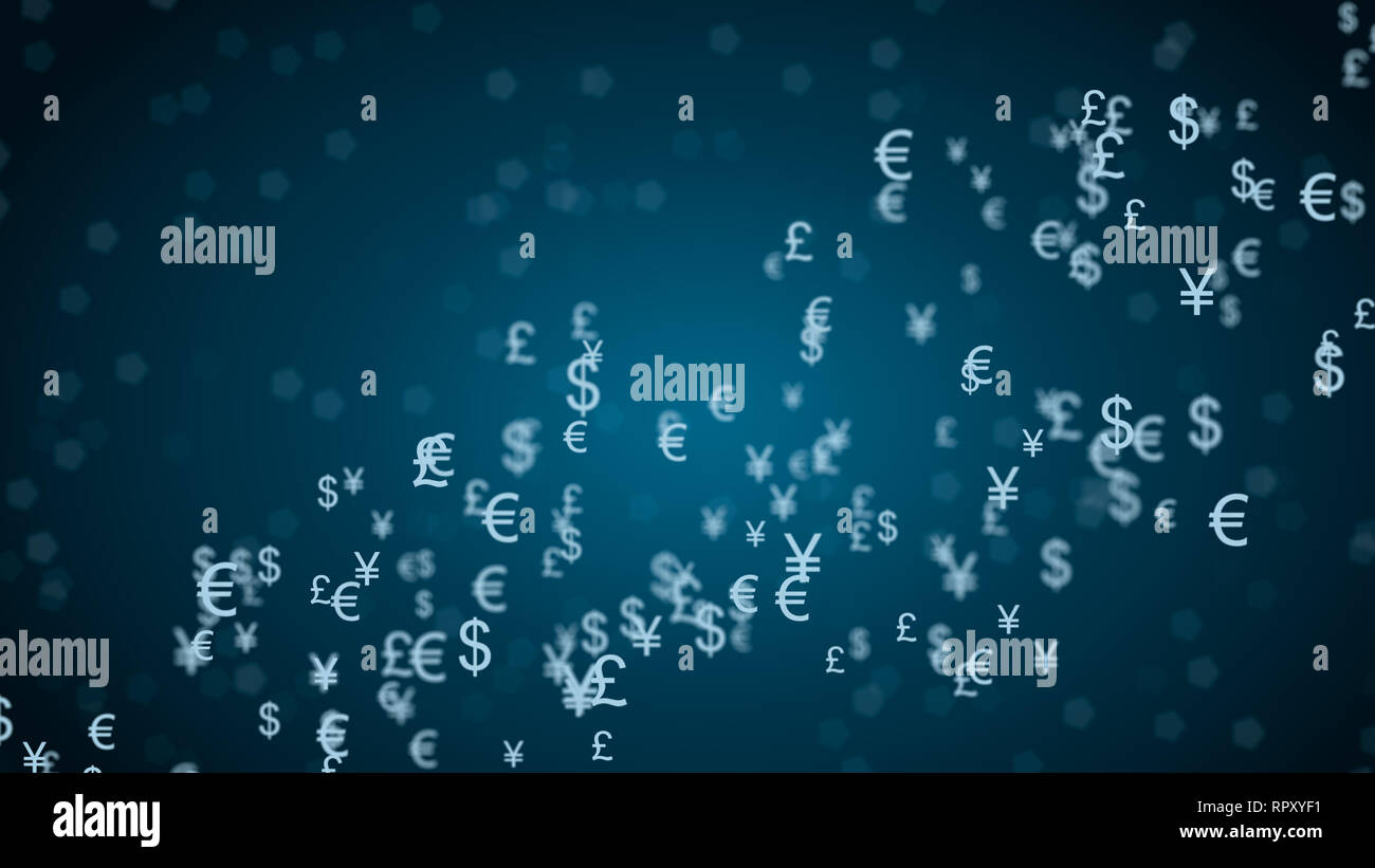 Abstract network with currency sign Stock Photo - Alamy