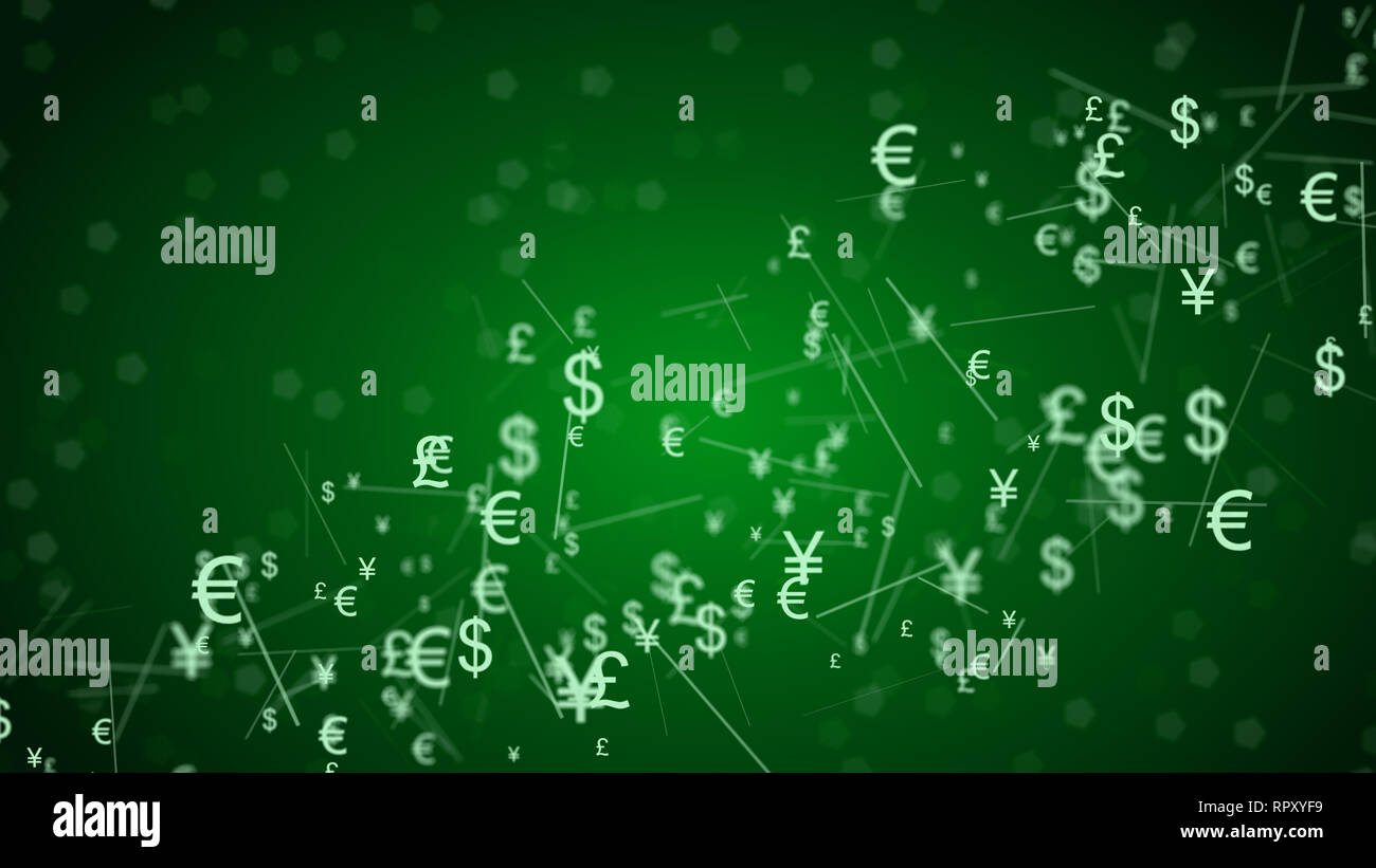 Abstract network with currency sign Stock Photo - Alamy