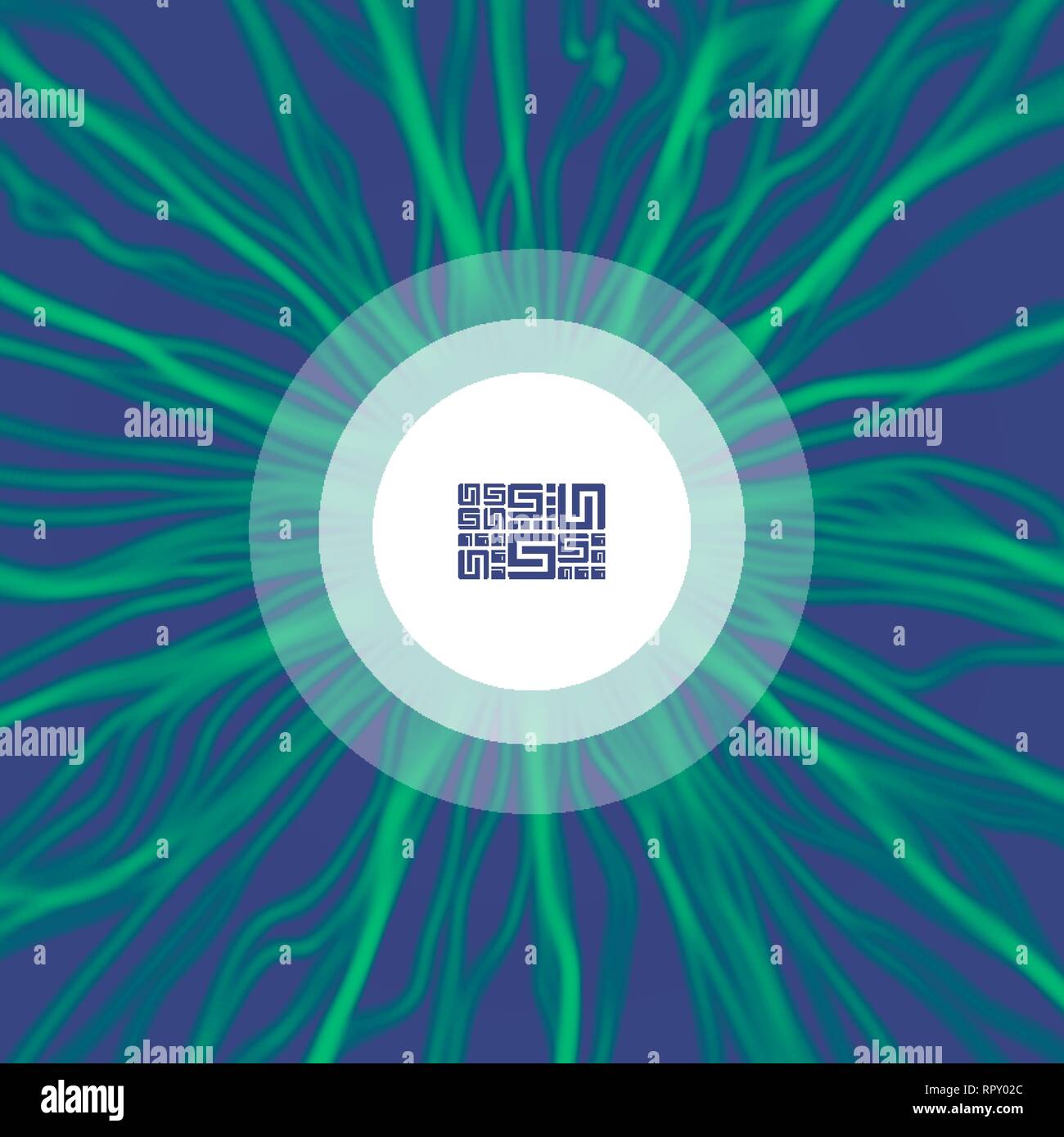 Array with Dynamic Particles. 3D Technology Style. Abstract Background ...