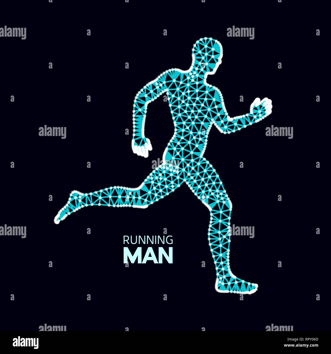 3d Running Man. Design for Sport, Business, Science and Technology ...