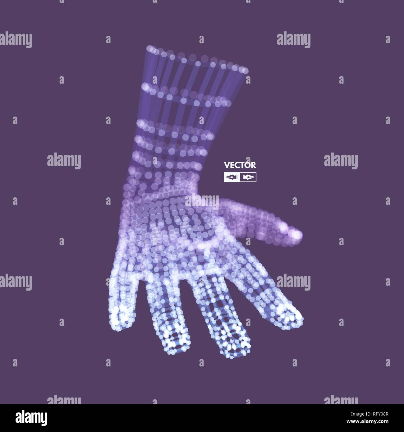 Human Arm. Hand Model. Connection structure. Future technology concept ...