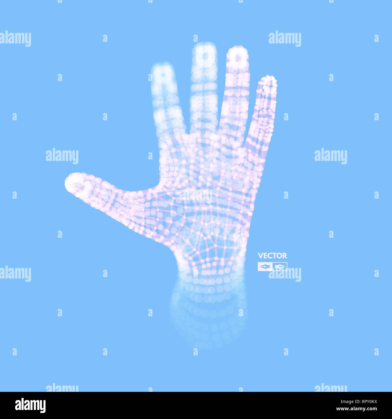 Human Arm. Hand Model. Connection structure. Future technology concept ...