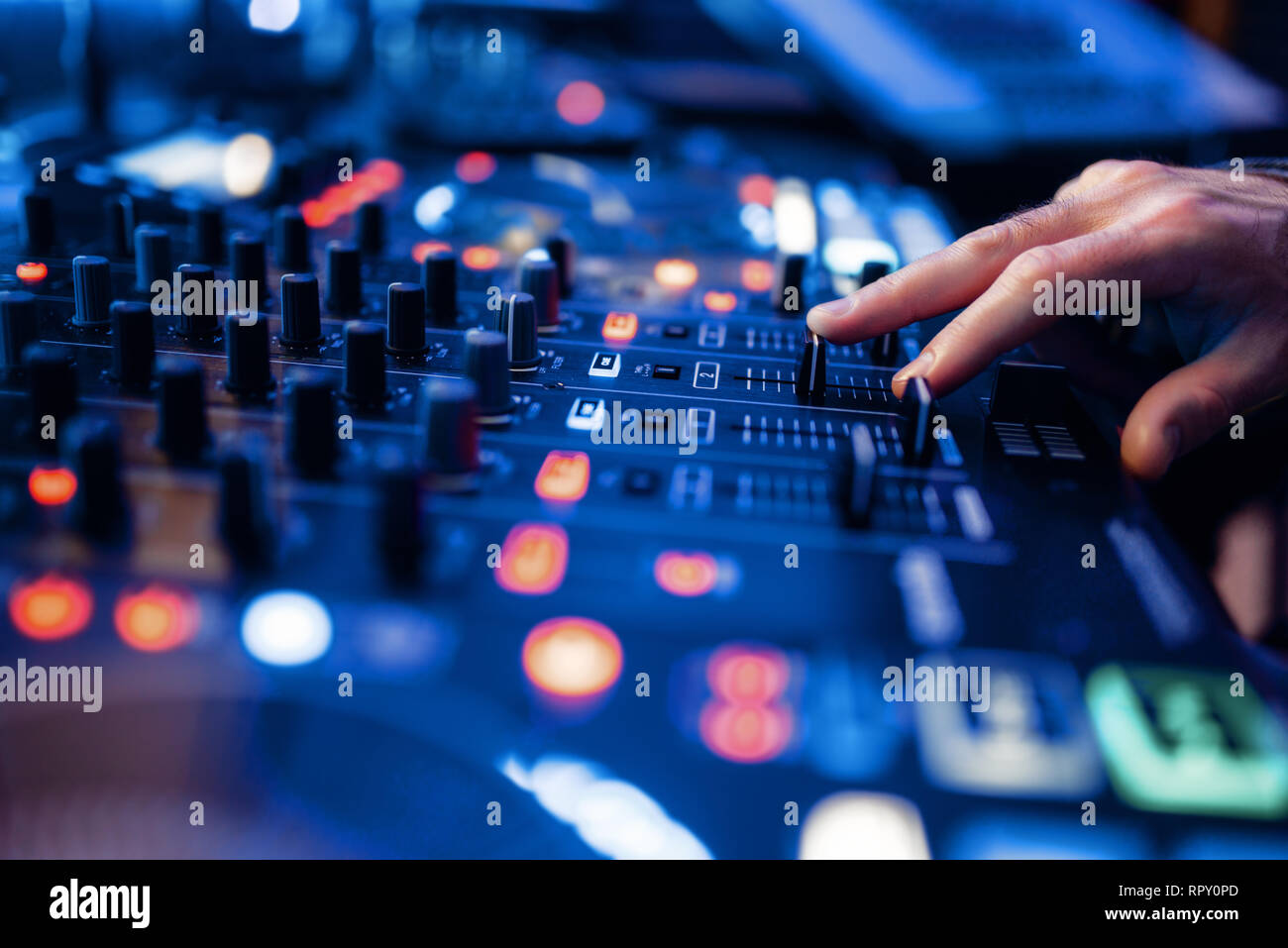 Sound control board operator hi-res stock photography and images - Alamy