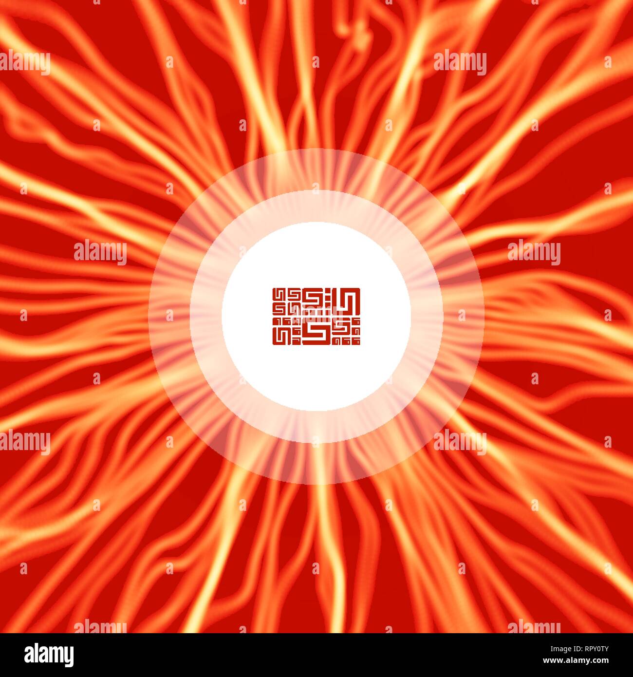 Array with Dynamic Particles. 3D Technology Style. Abstract Background ...