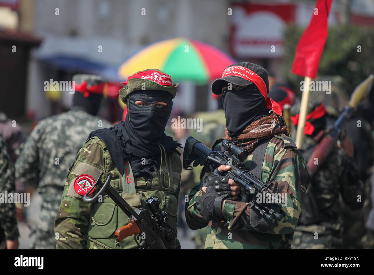 Gaza City, Palestine. 23rd Feb, 2019. Palestinian militants of the ...