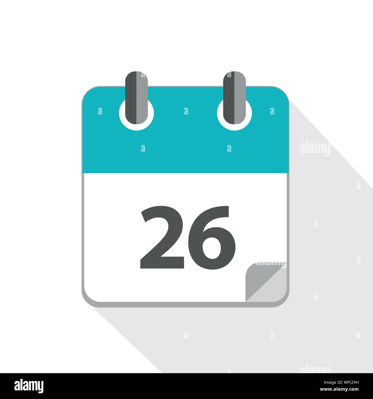 blue business calendar 26 icon vector illustration EPS10 Stock Vector ...