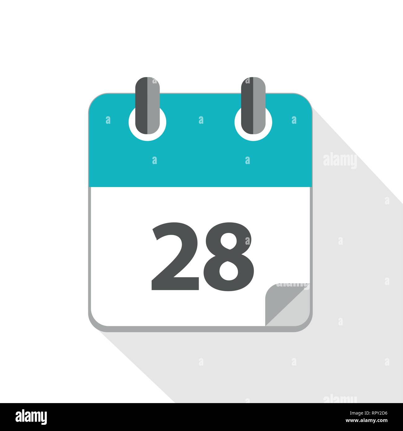 blue business calendar 28 icon vector illustration EPS10 Stock Vector ...