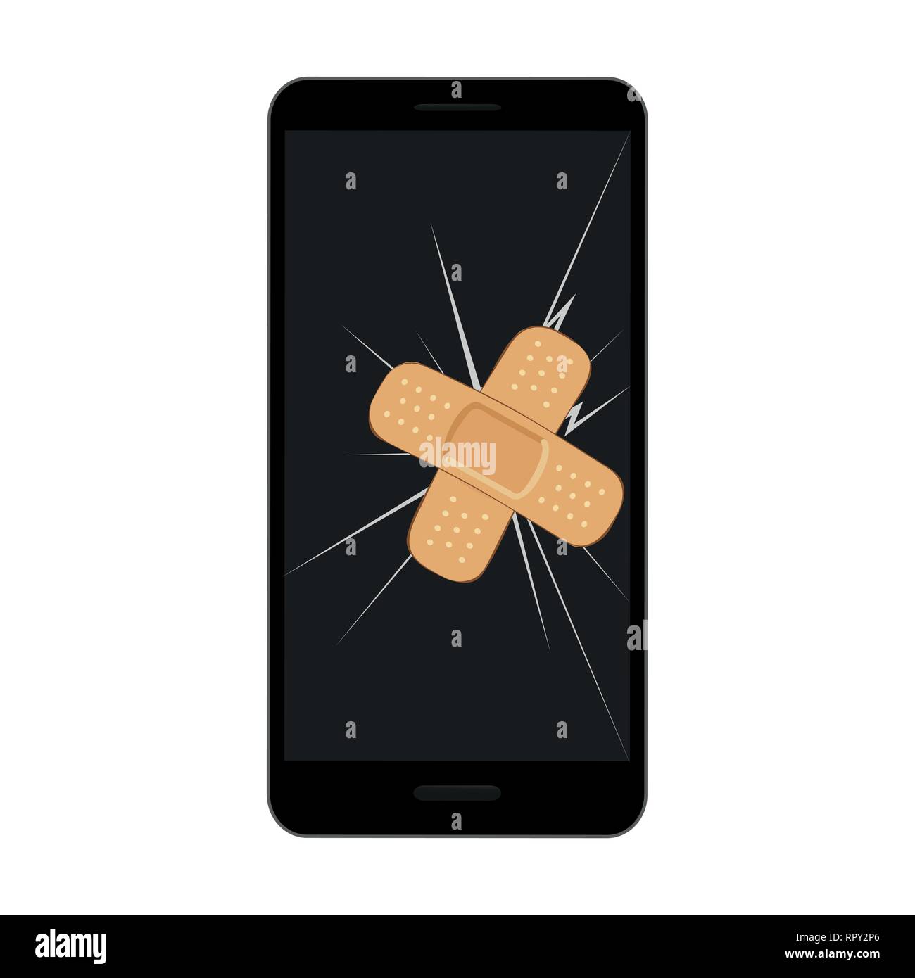 Mobile phone screen broken hi-res stock photography and images - Alamy