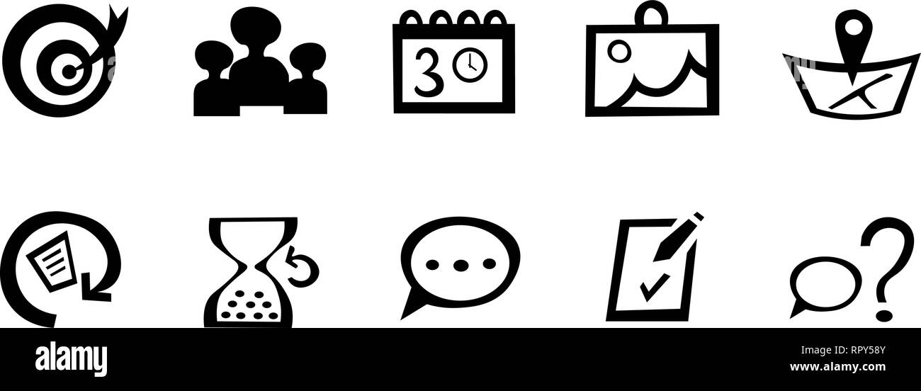 History icon set in Stock Vector Images - Alamy