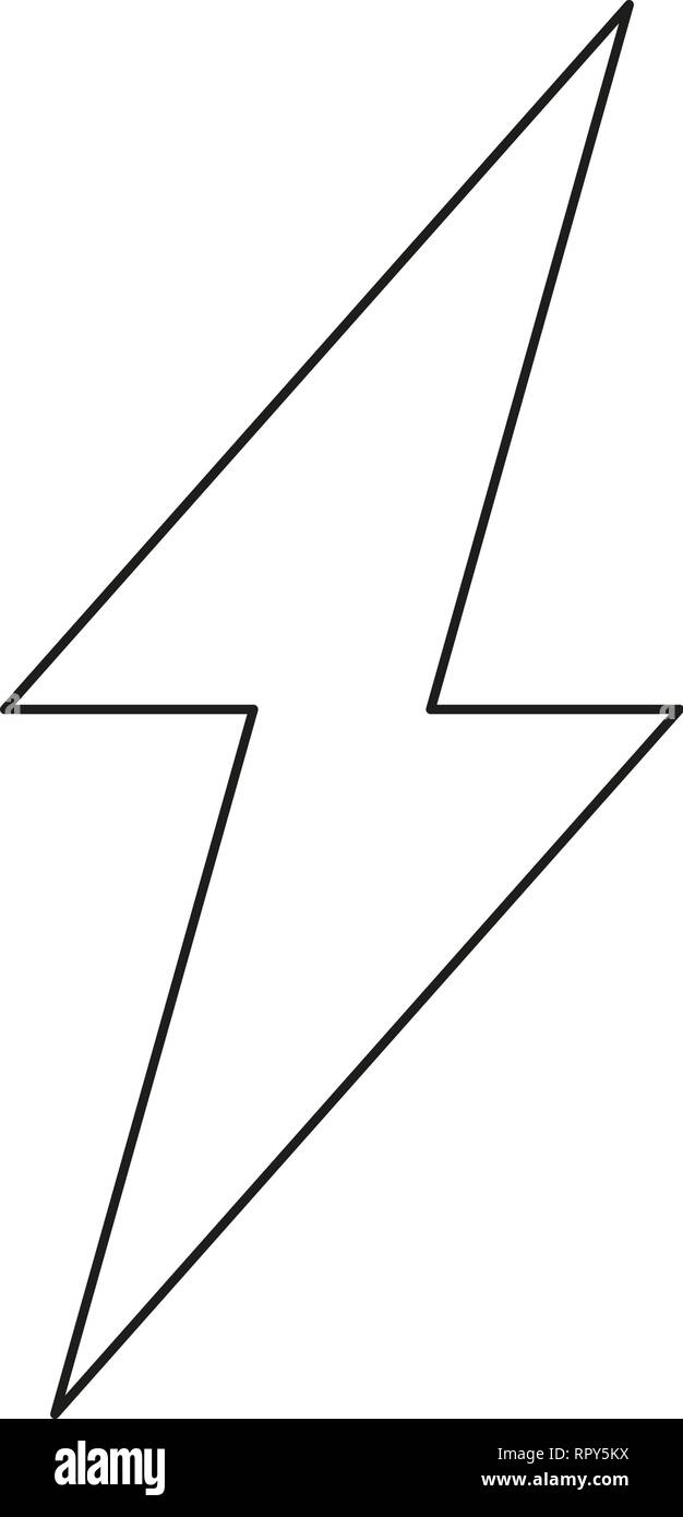 Line art black and white lightning symbol Stock Vector Image & Art - Alamy