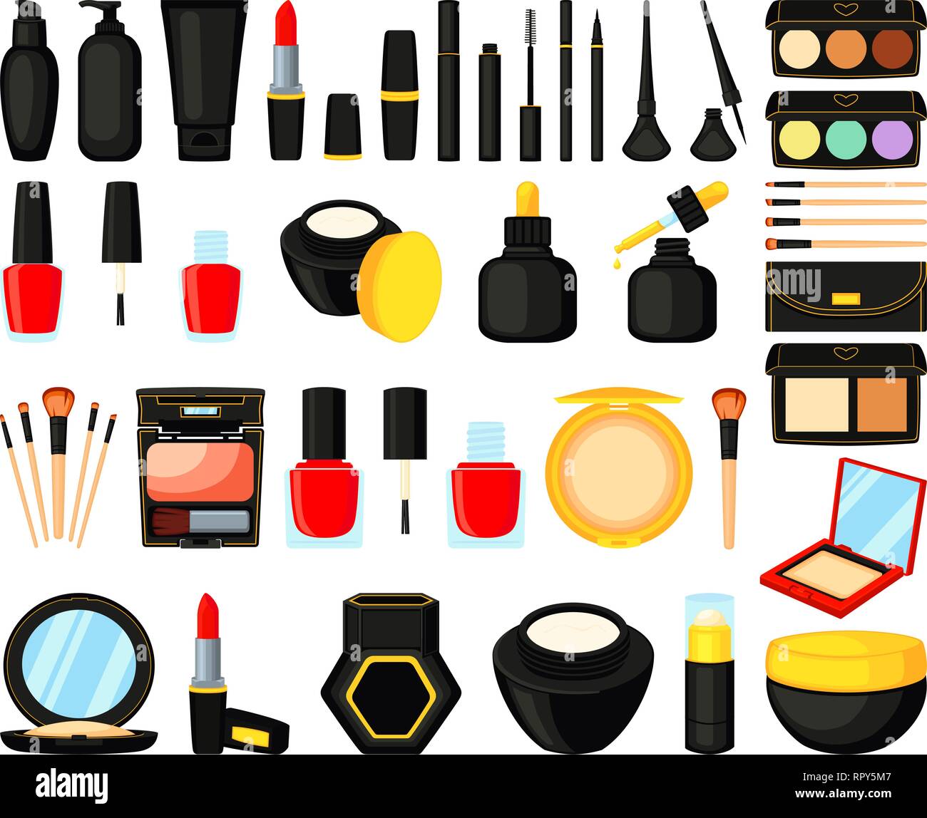 47 colorful cartoon cosmetic elements Stock Vector Image & Art - Alamy