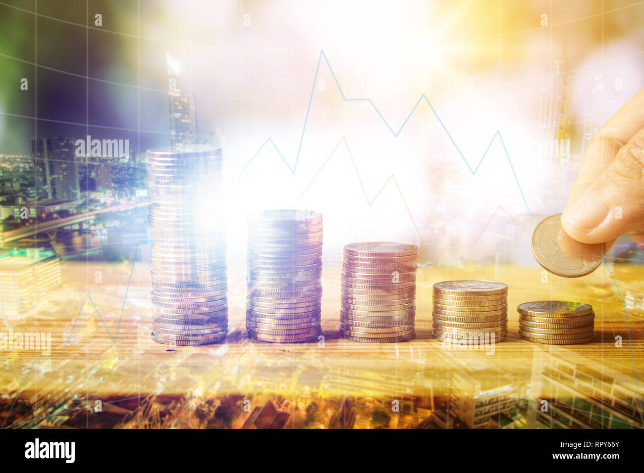 money finance growing up and capital stock concept Stock Photo - Alamy