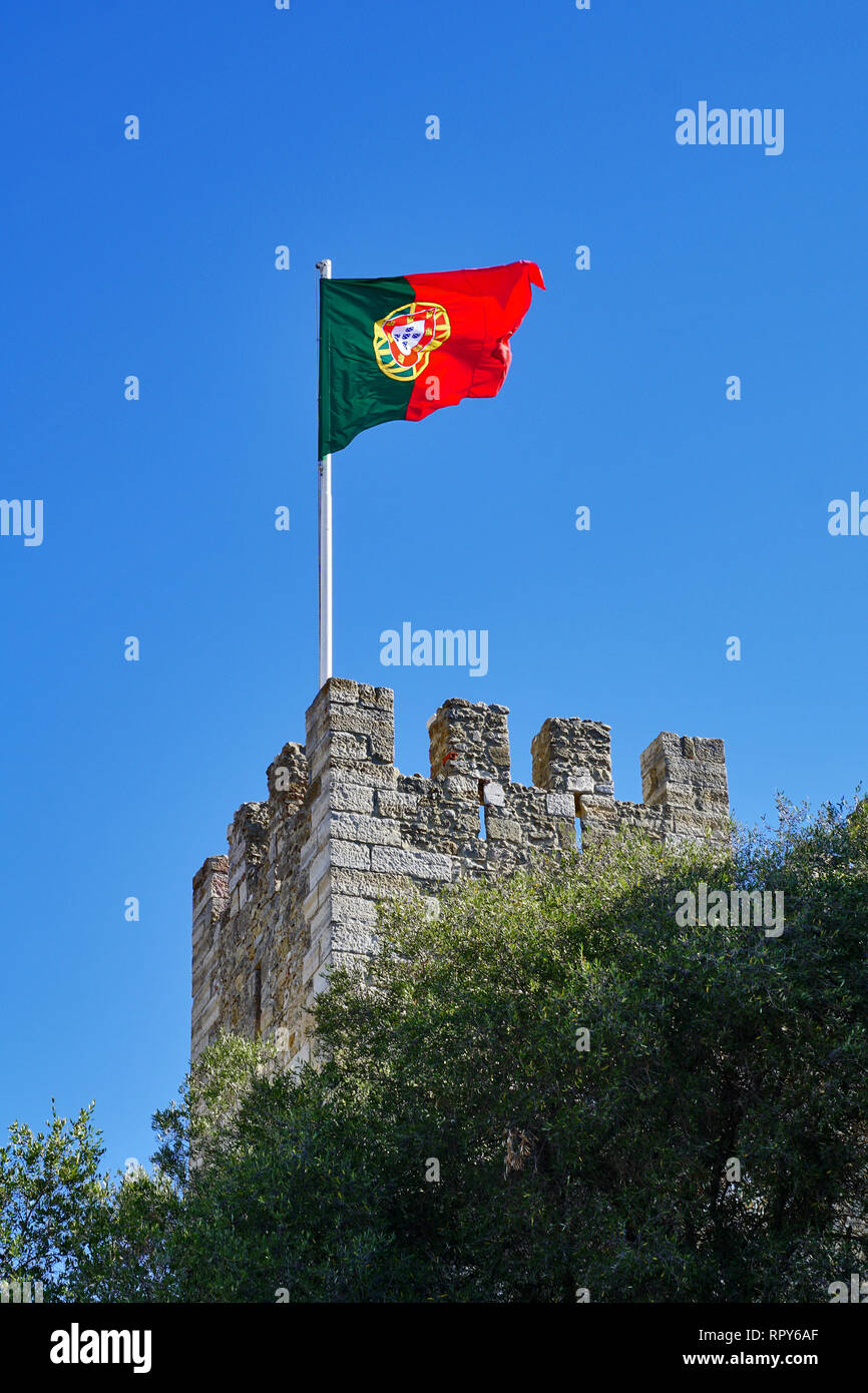 Portuguese flag in lisbon hi-res stock photography and images - Alamy