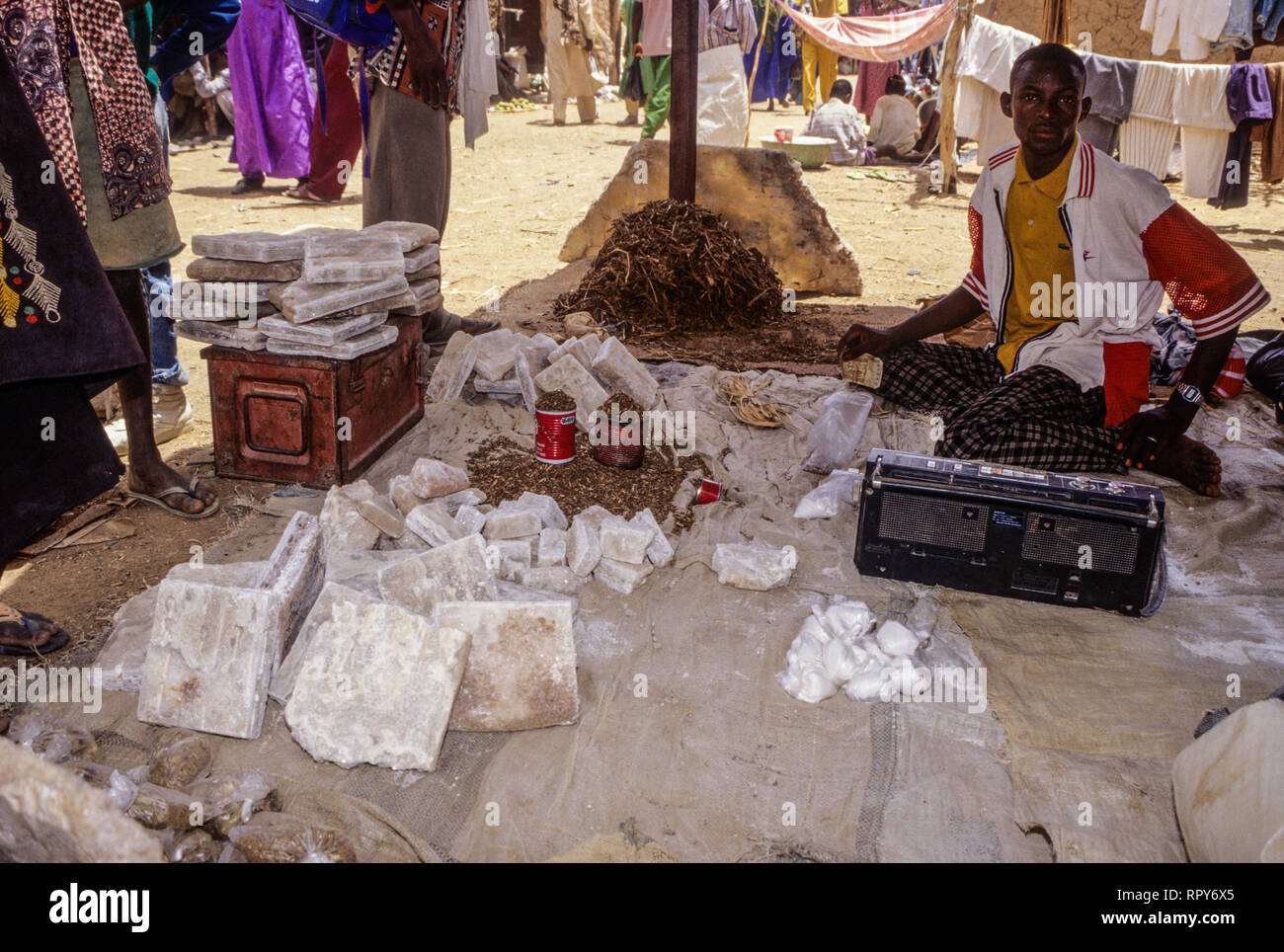 Salt Vendor in Ayorou Market, Niger Stock Photo - Alamy