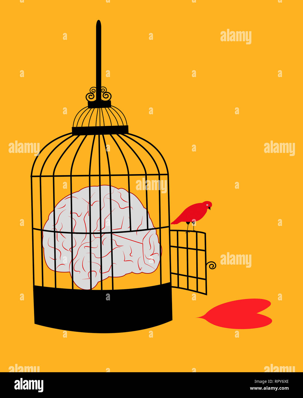 Caged brain hi-res stock photography and images - Alamy