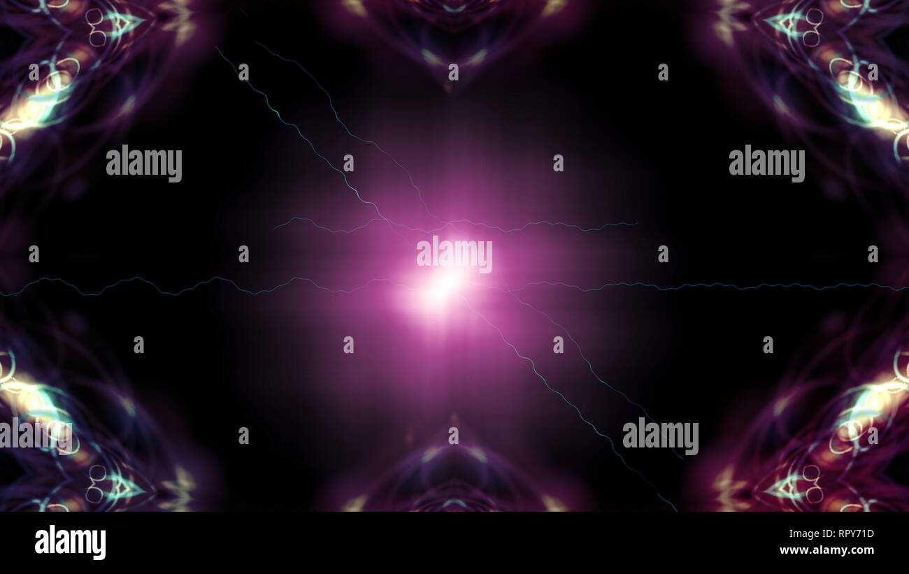 Flash in the dark night and light, bright modern background, 3d ...