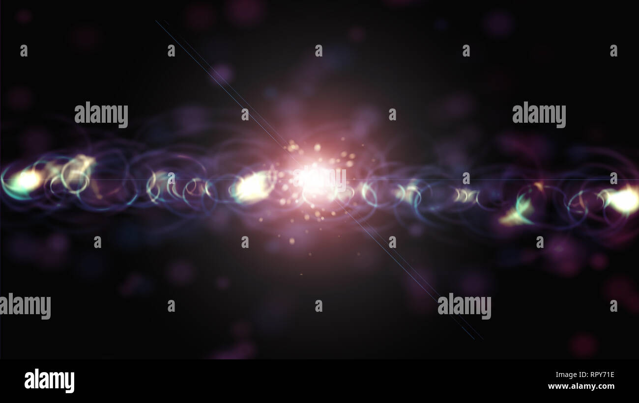 Flash in the dark night and light, bright modern background, 3d ...