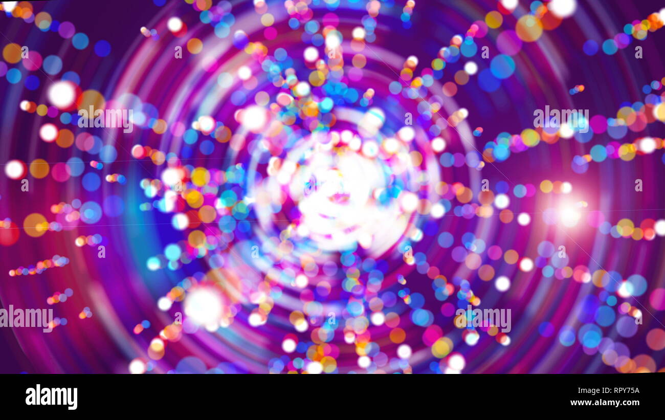 Bright purple abstract flash in the space, modern computer generated ...