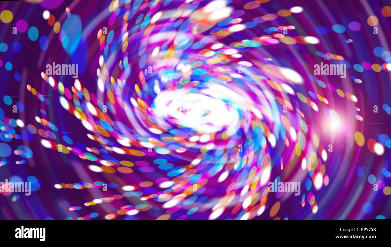Bright purple abstract flash in the space, modern computer generated ...
