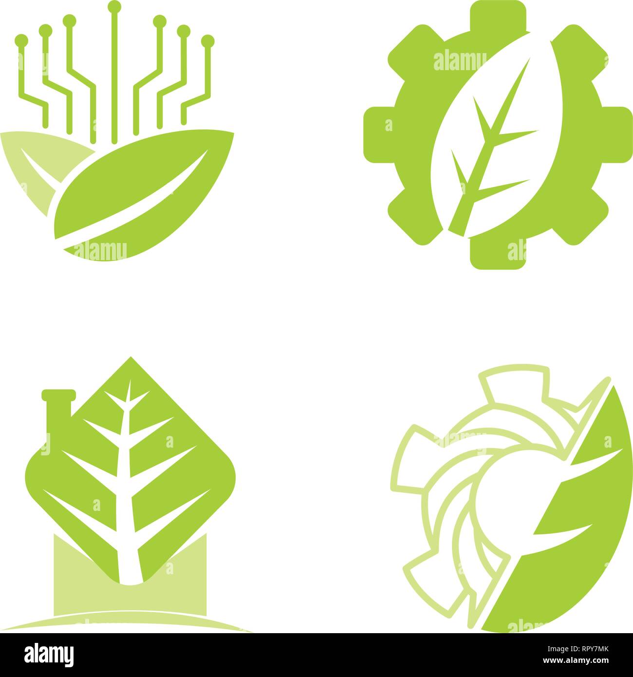 Leaf Logo Design Vector Template Set Stock Vector Image & Art - Alamy